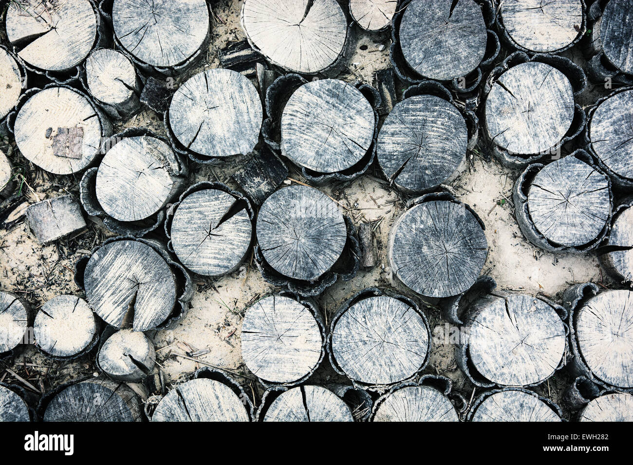 Chopped wood background. Natural pattern. Toned color Stock Photo - Alamy