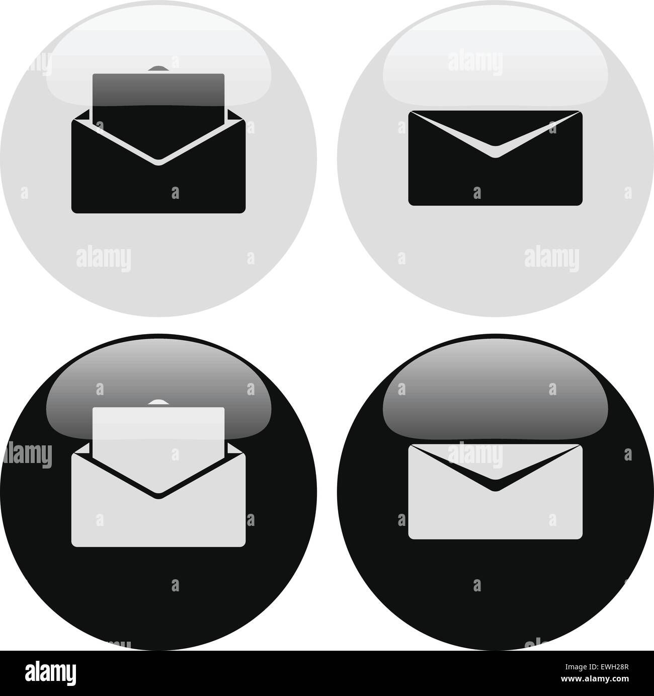 Email or envelope icons. Open, closed mail symbol Stock Vector Image ...
