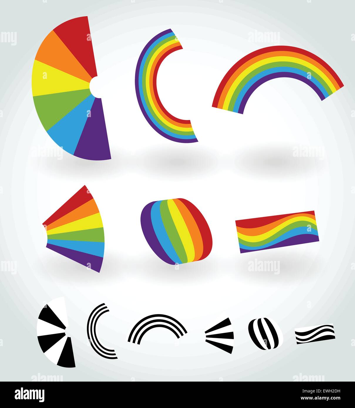 Rainbow vector. Happiness, nature, RGB colors Stock Vector Image & Art ...