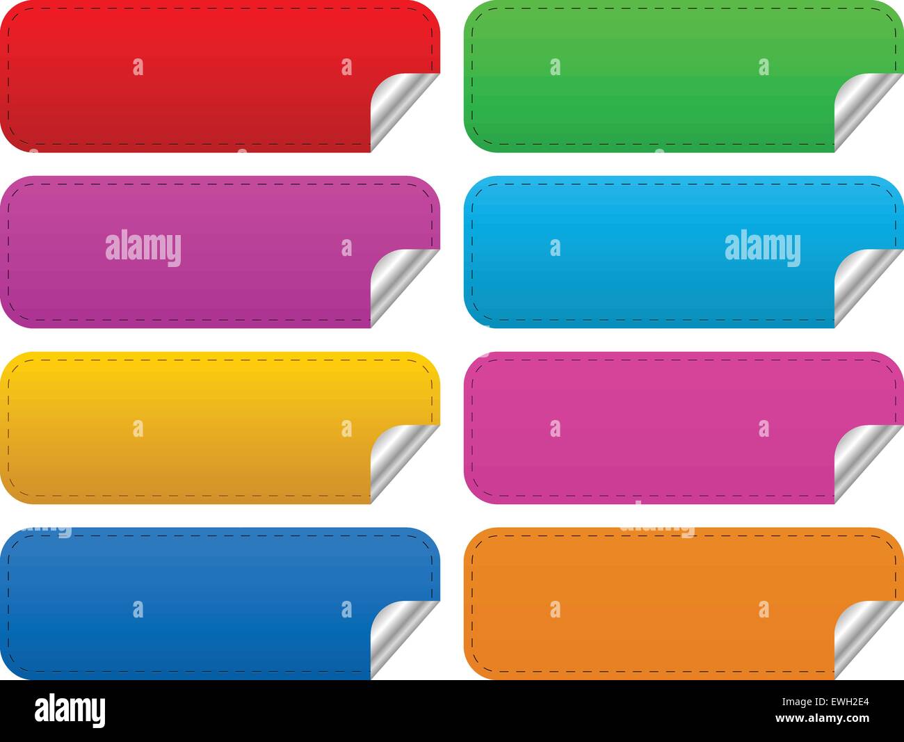 Horizontal sticker with sewing and peel Stock Vector Image & Art - Alamy