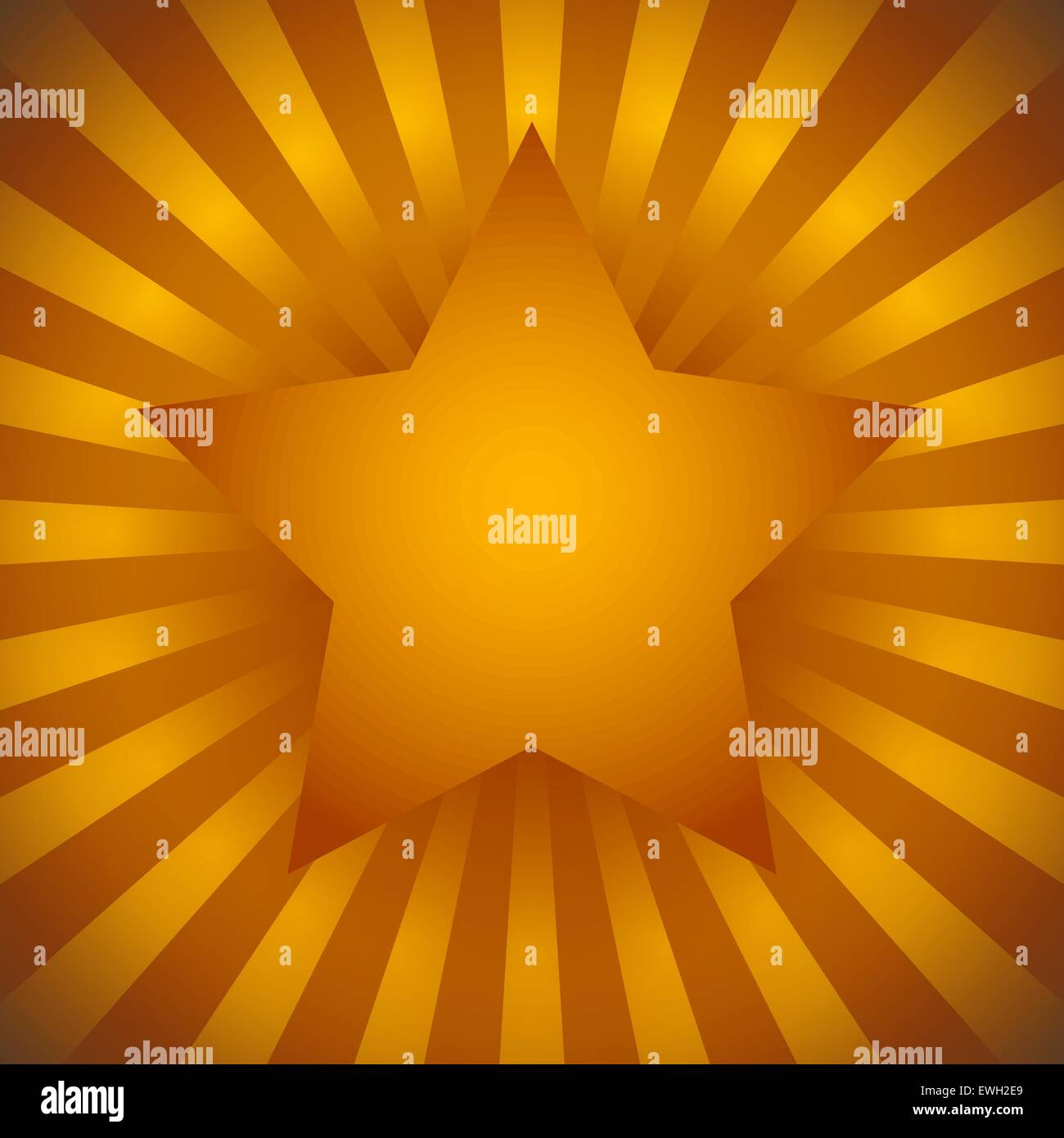 Brown star background with rays and shadow effect Stock Vector Image ...
