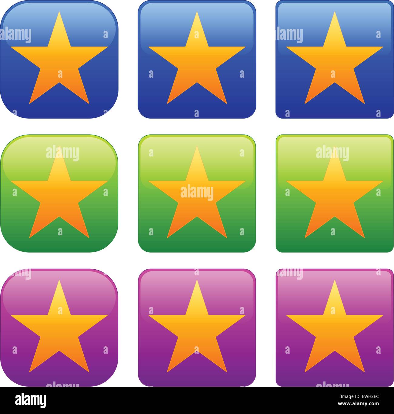 Set of simple star icons Stock Vector Image & Art - Alamy