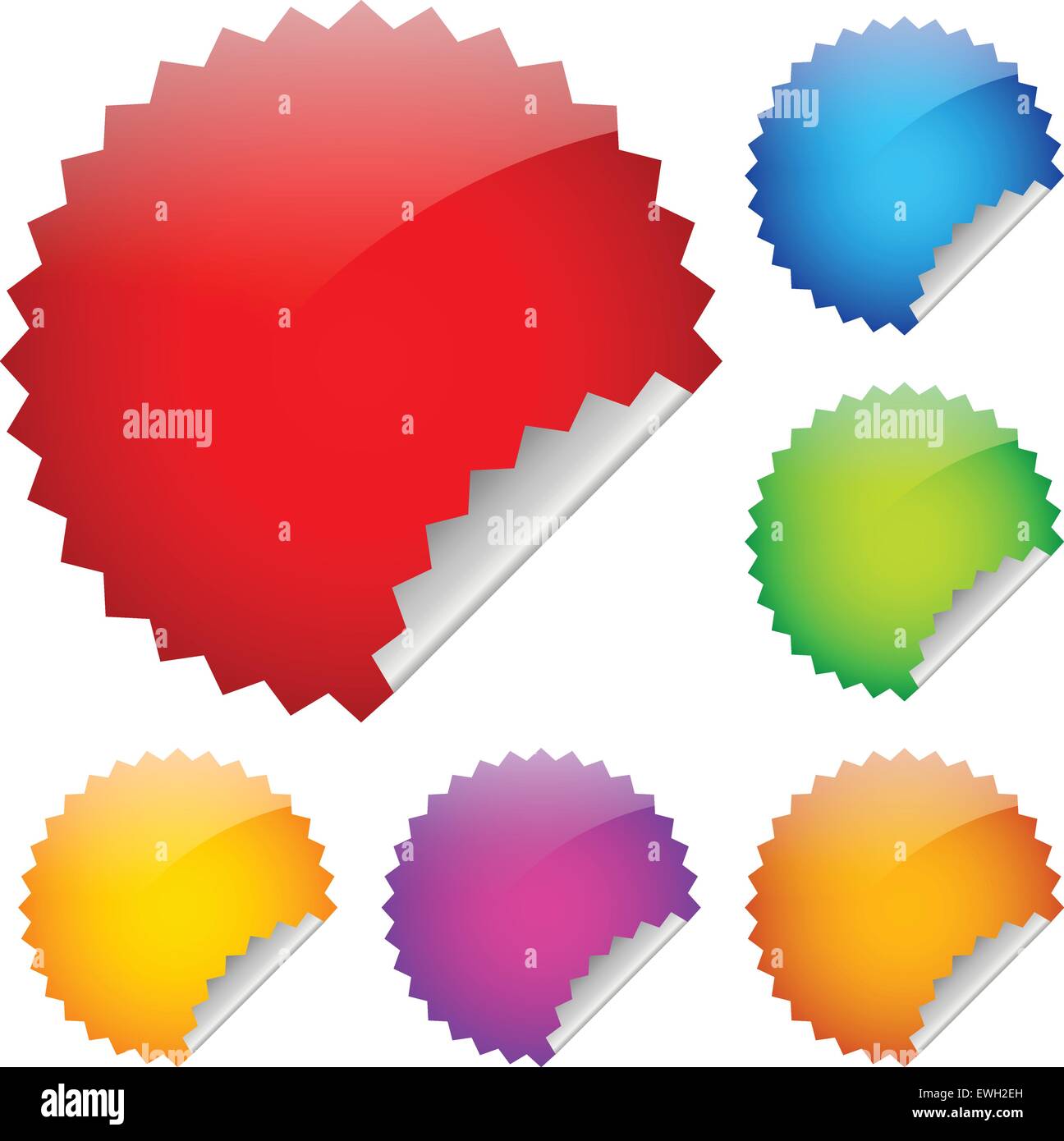 Starburst stickers with peels Stock Vector Image & Art - Alamy