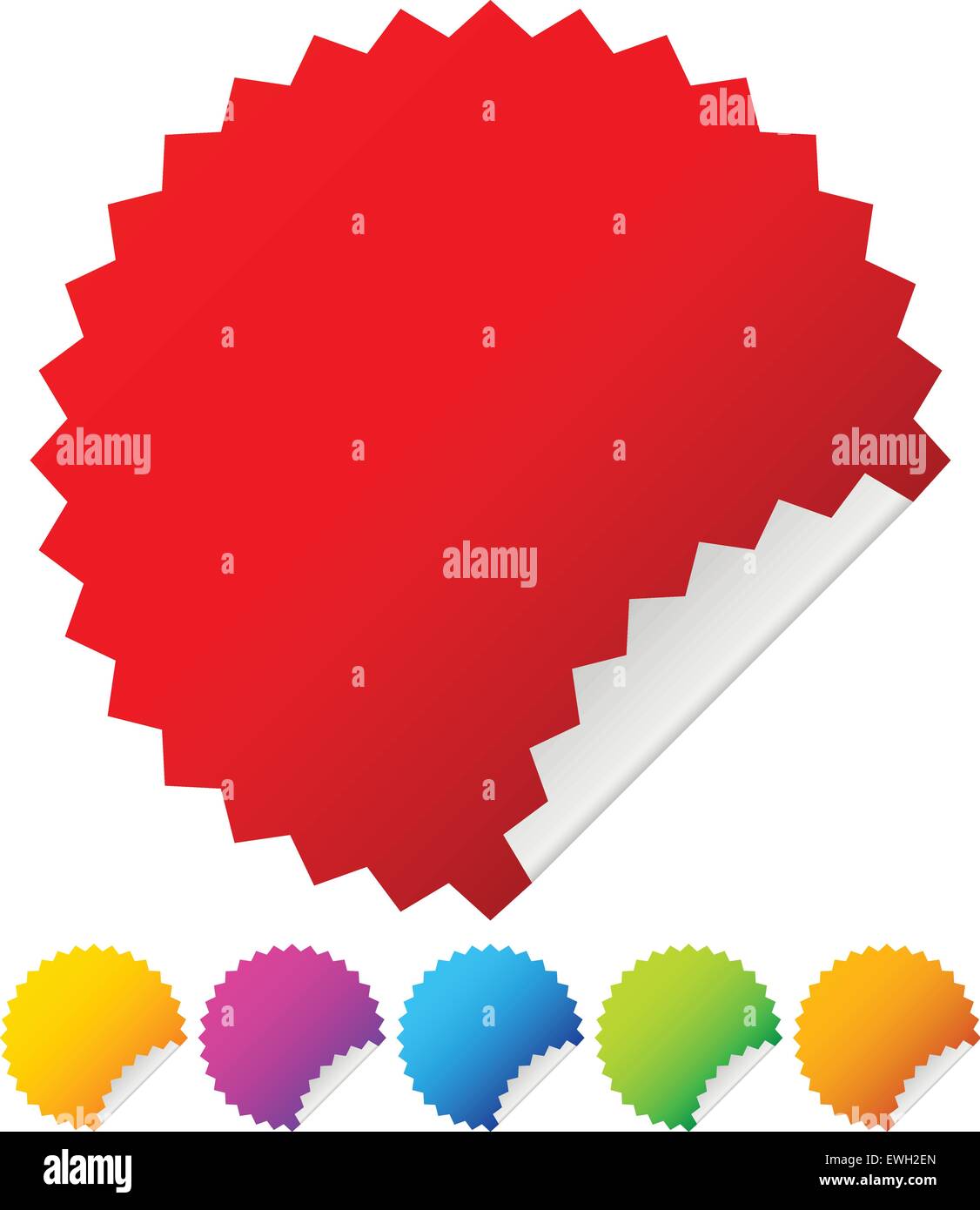 Starburst stickers with peel Stock Vector Image & Art - Alamy