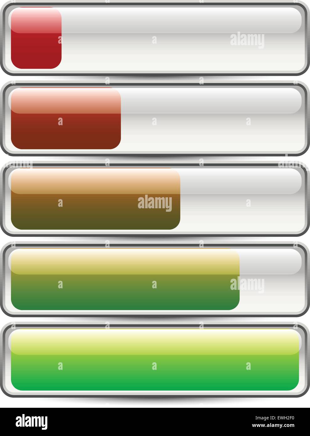 Loading bars. Changing colors, gloss Stock Vector Image & Art - Alamy