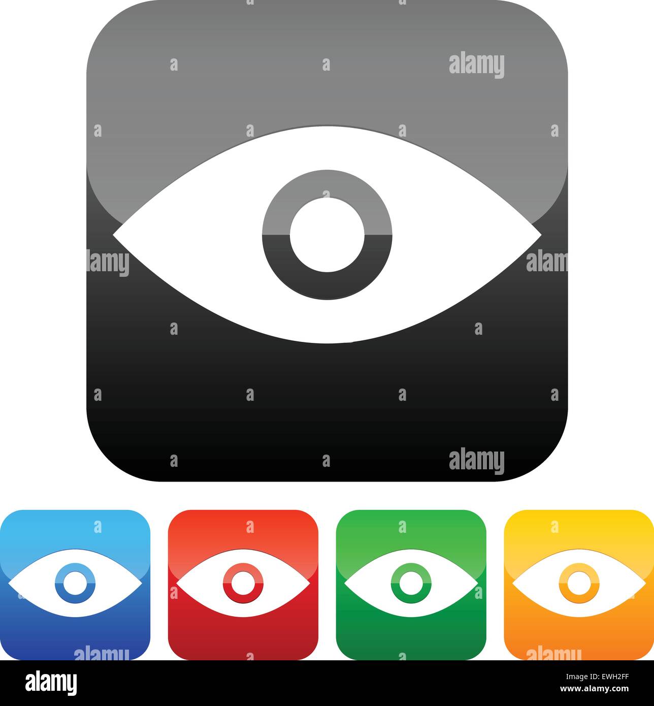 Simple eye icons Stock Vector Image & Art - Alamy