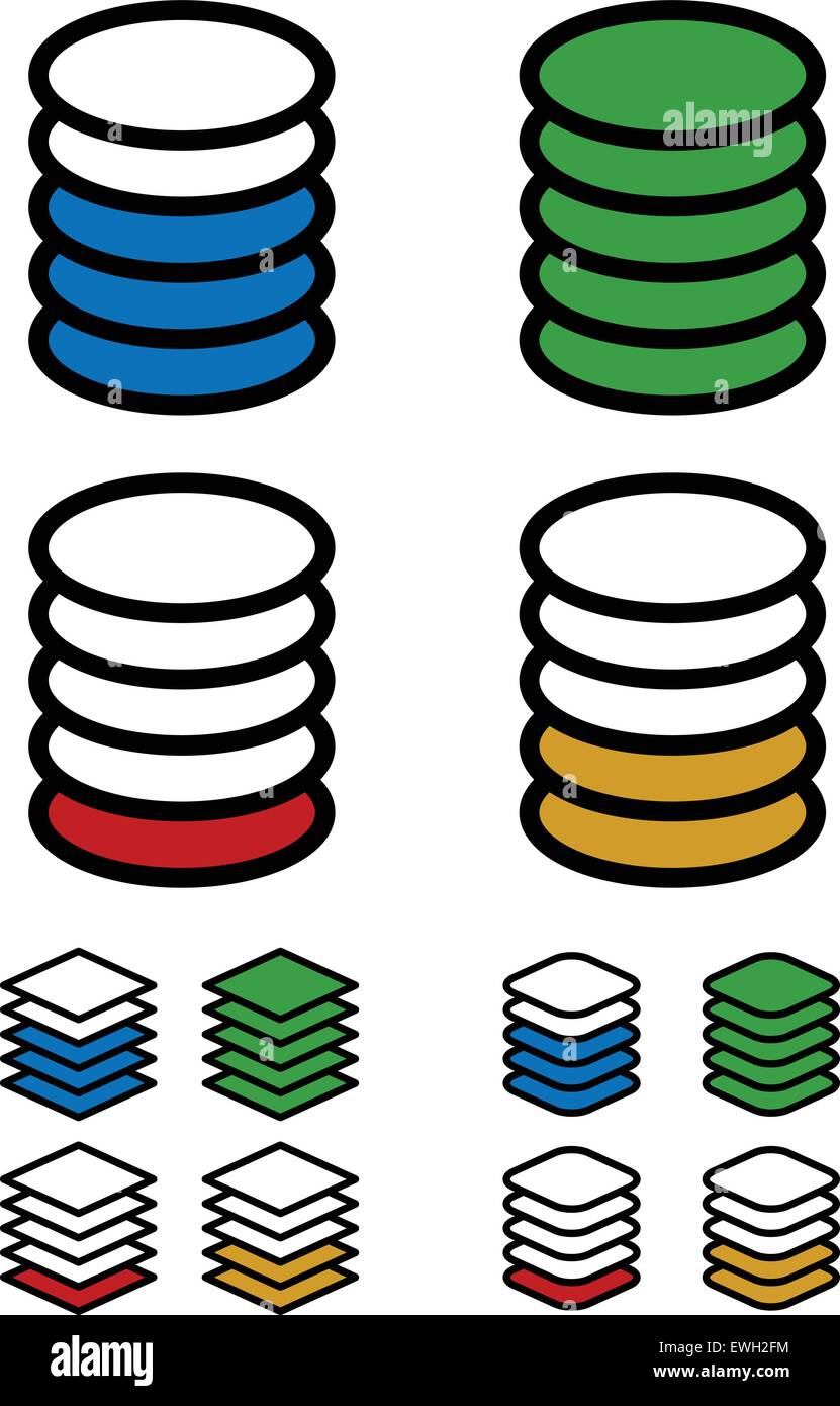 Layers, stack, level elements. Multilevel, tiers concept Stock Vector ...