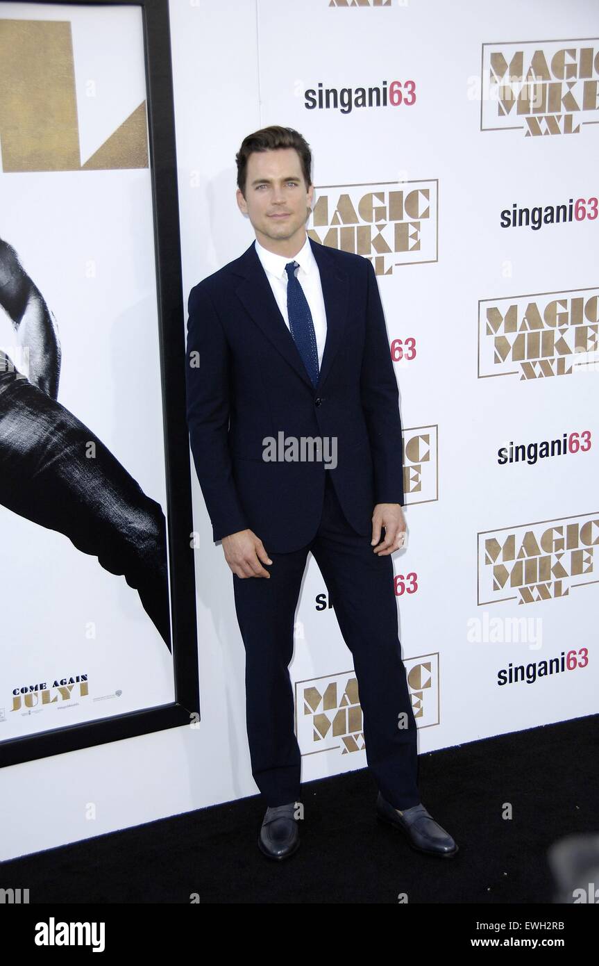 Los Angeles, CA, USA. 25th June, 2015. Matt Bomer at arrivals for MAGIC ...