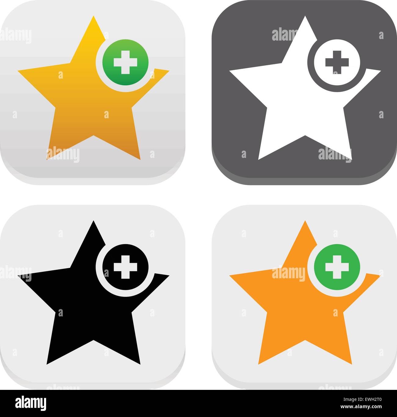 Star icons. Add to favorites, plus 1, like Stock Vector Image & Art - Alamy