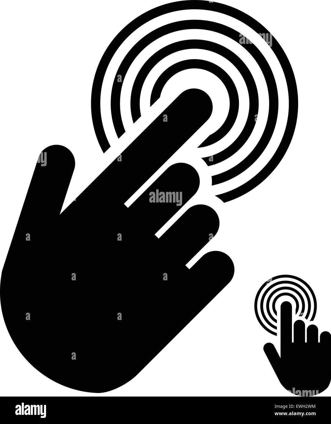 Pressing doorbell Stock Vector Images - Alamy