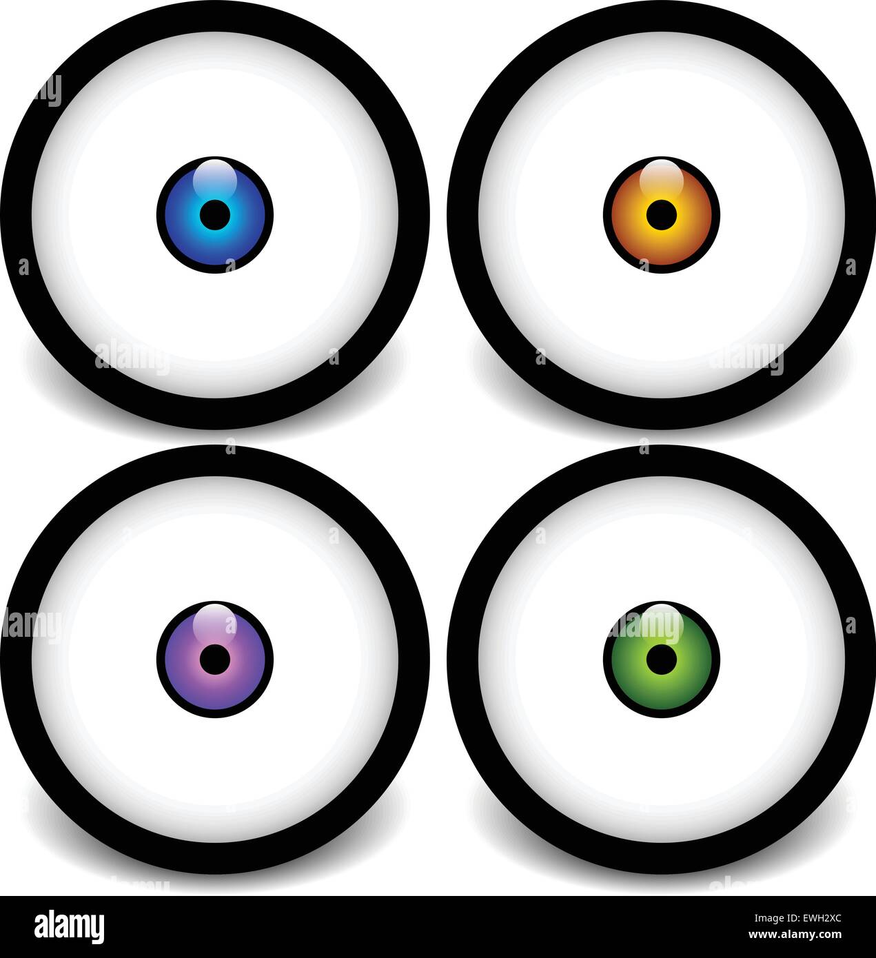 Vector illustration of stylized eyeballs. Eps 10 vector Stock Vector ...