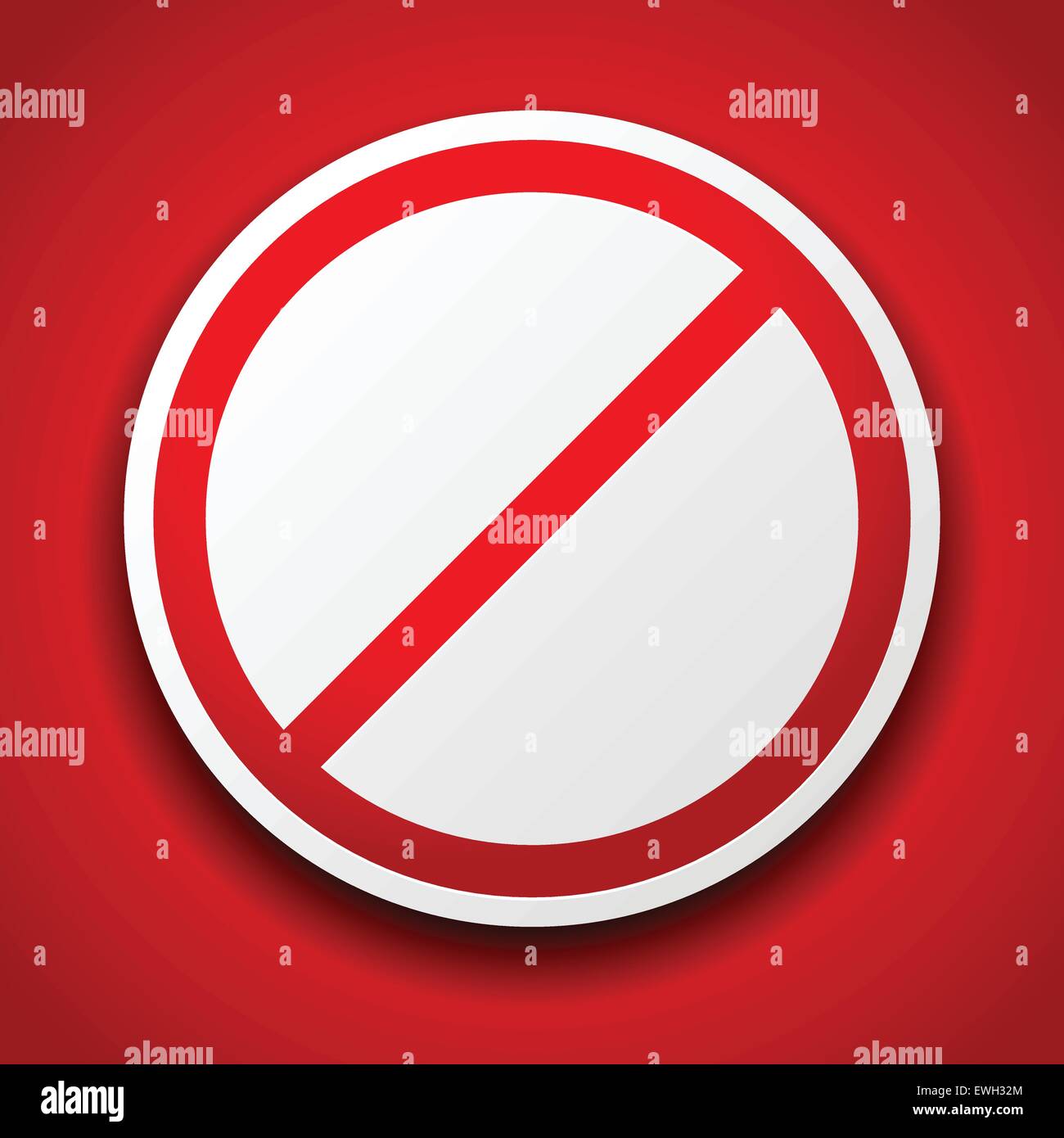 Vector illustration of a prohibition sign on red for no entry, no ...