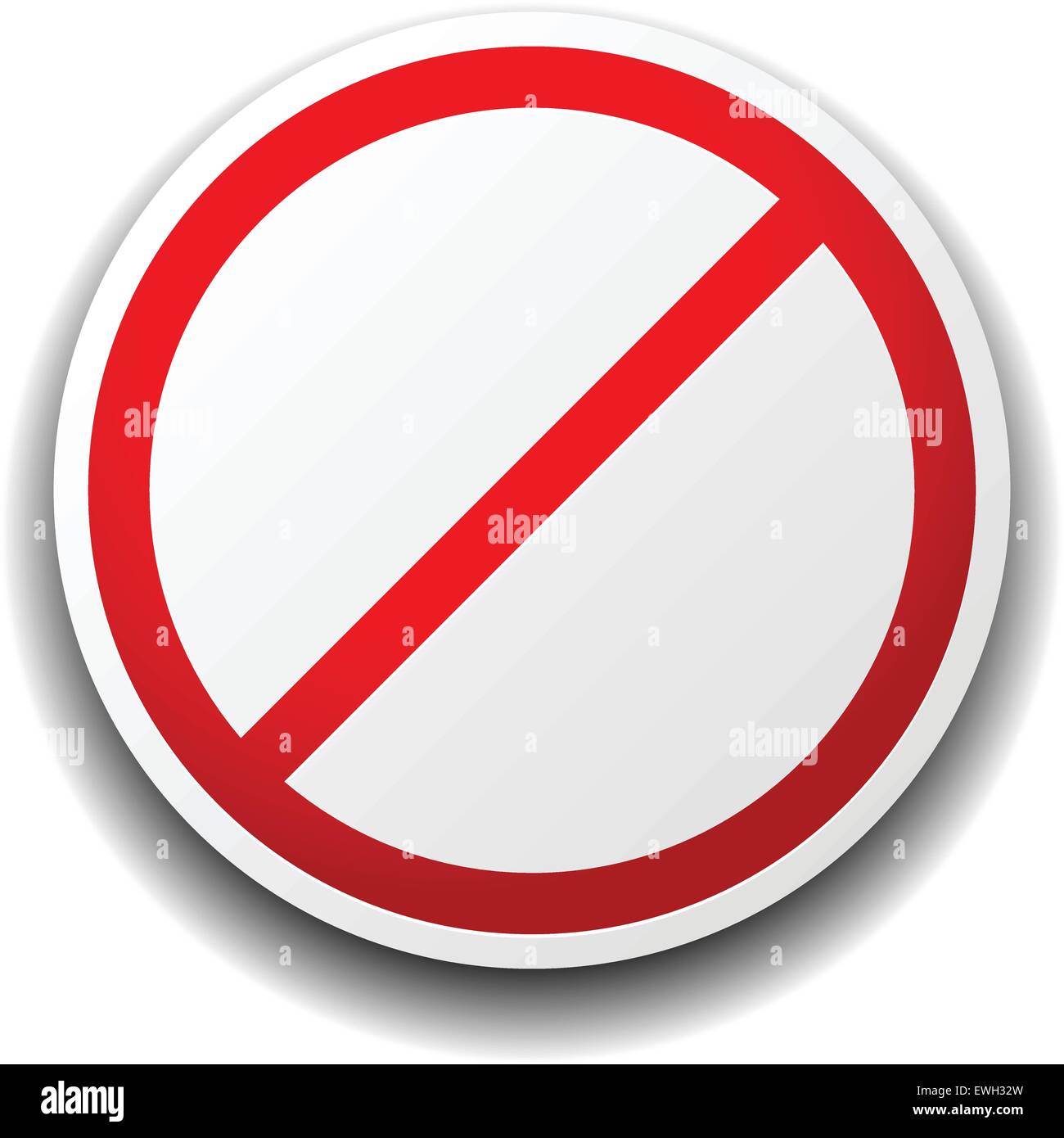 Vector illustration of a prohibition sign isolated on white for no ...
