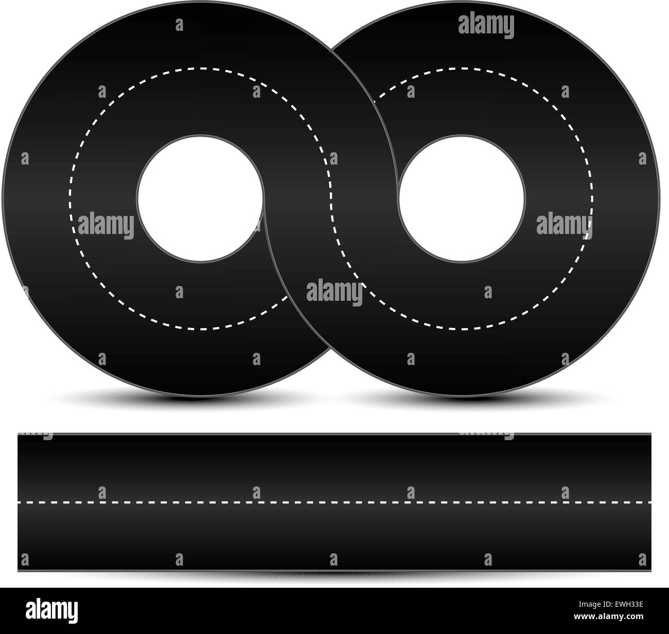 Road vector. 8 shape road and straigth road Stock Vector Image & Art ...
