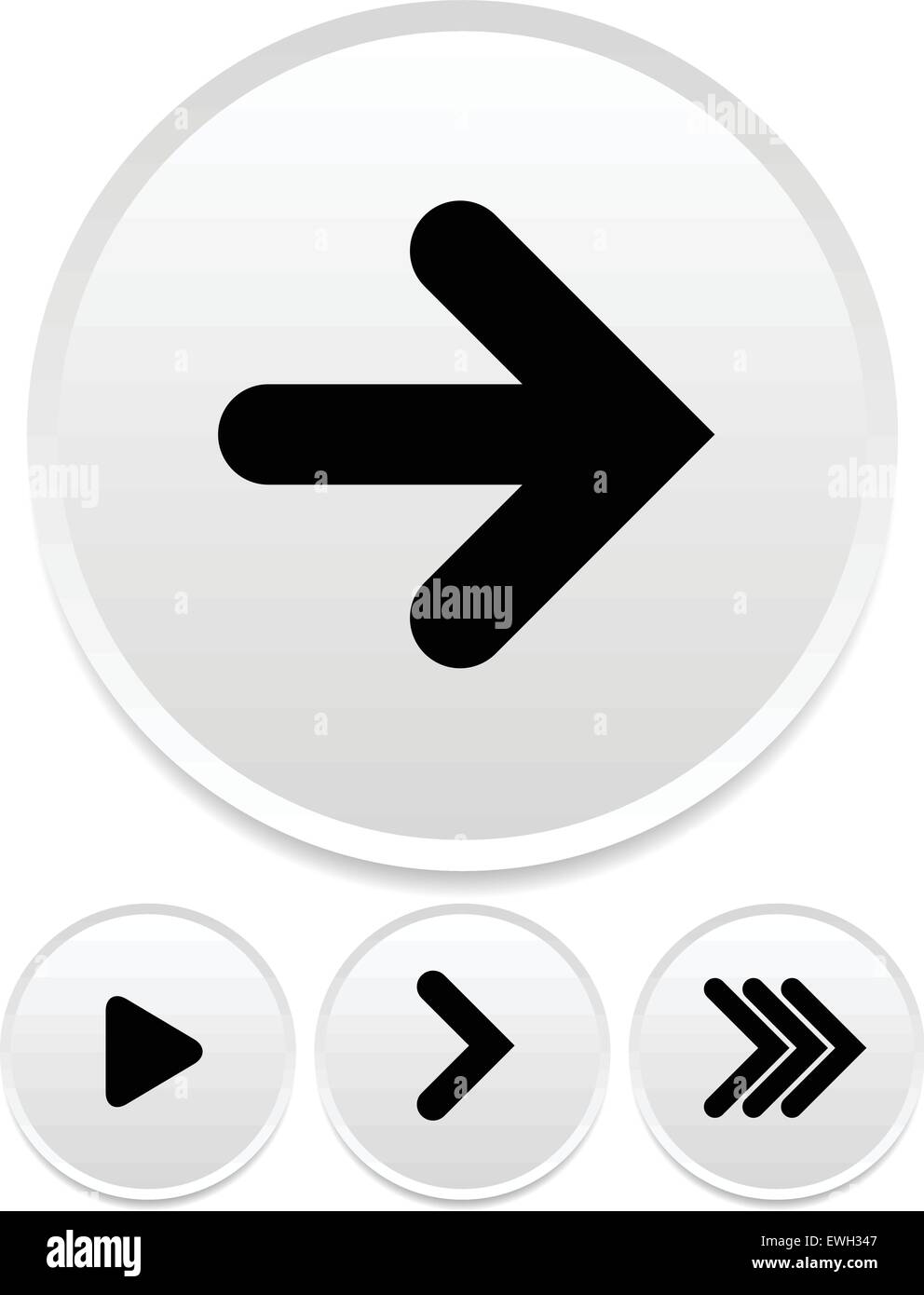 Different right arrows icons on bright background Stock Vector Image & Art - Alamy