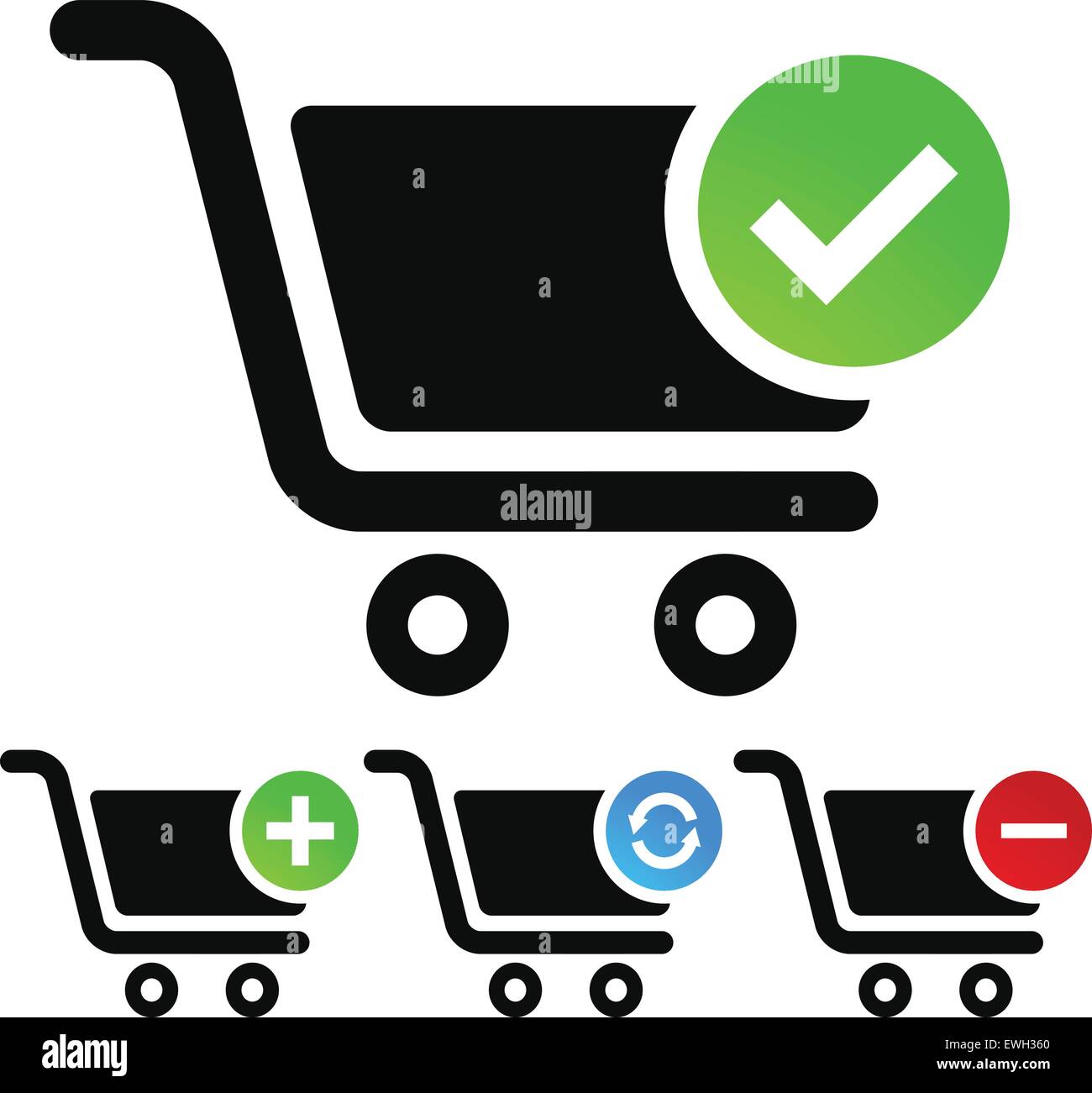 Webshop, shopping cart symbols Stock Vector Image & Art - Alamy