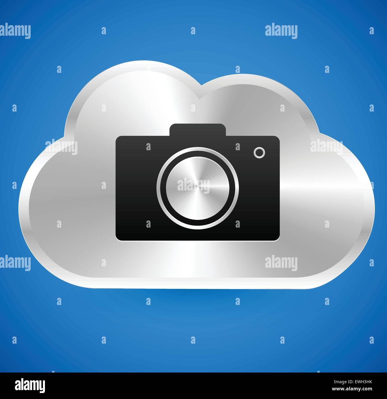 Metallic cloud icon with camera Stock Vector Image & Art - Alamy