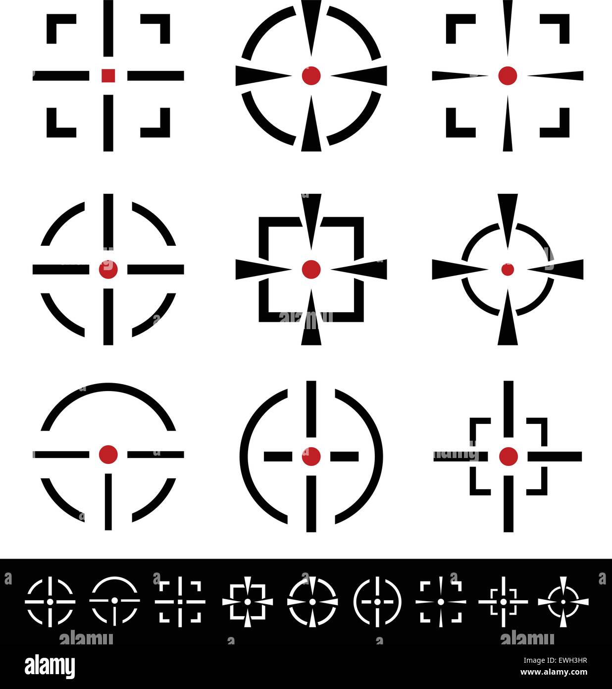 Crosshairs, reticle set Stock Vector Image & Art - Alamy