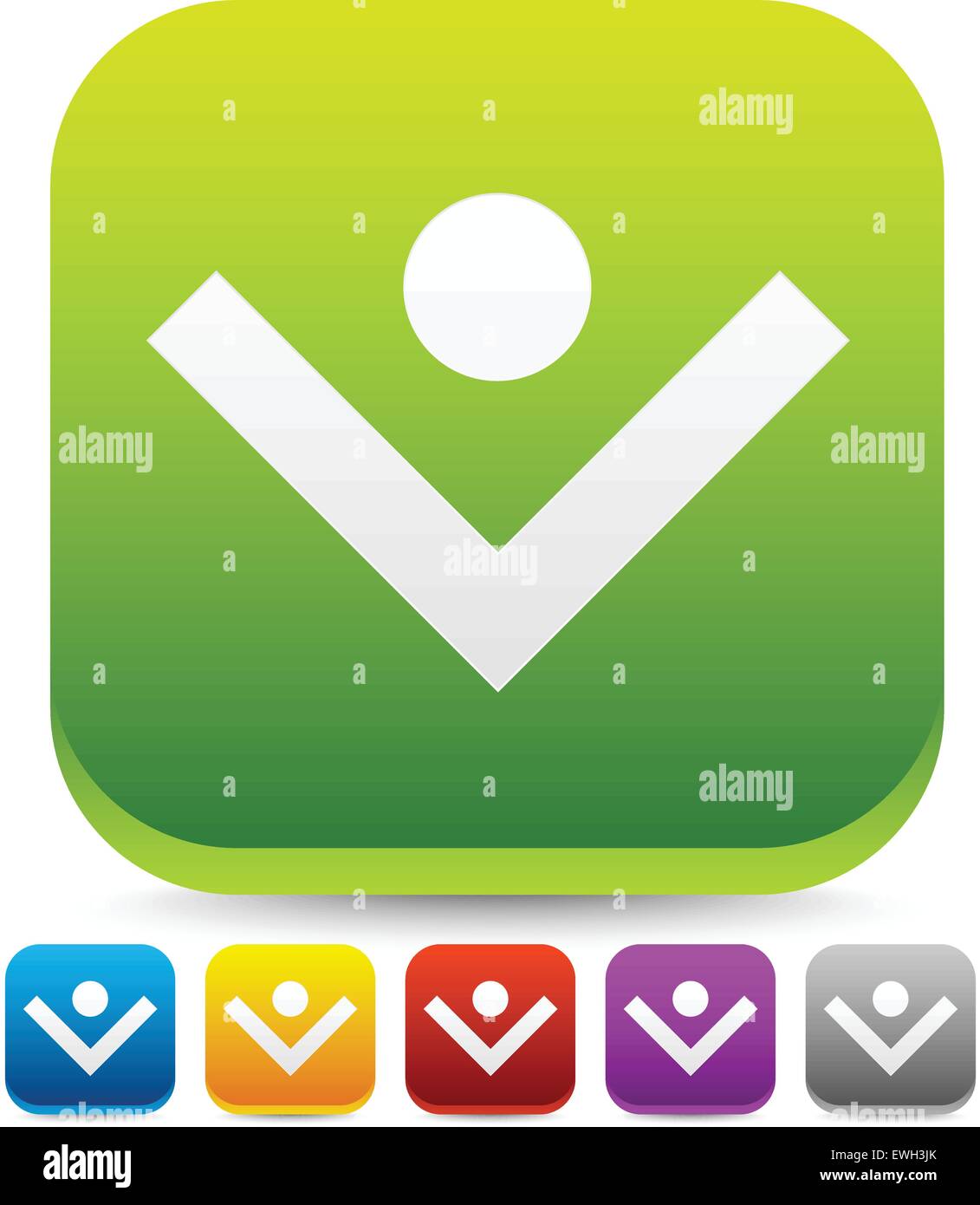 Glowing downward arrow hi-res stock photography and images - Alamy