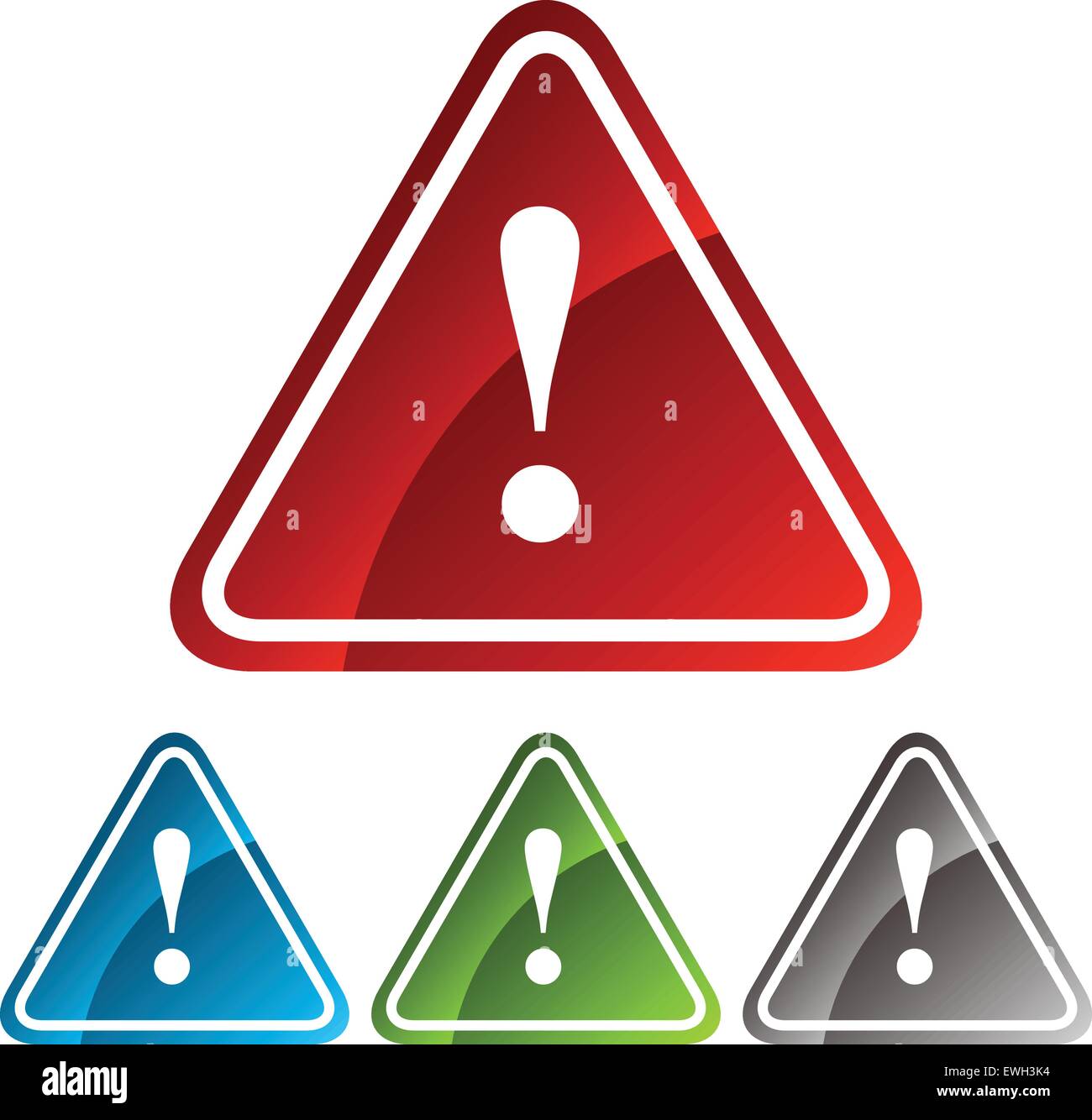 Bright, colorful exclamation sign Stock Vector Image & Art - Alamy