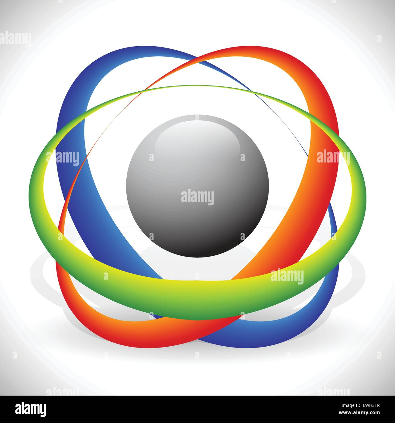 Tricolor molecule, atom icon Stock Vector Image & Art - Alamy