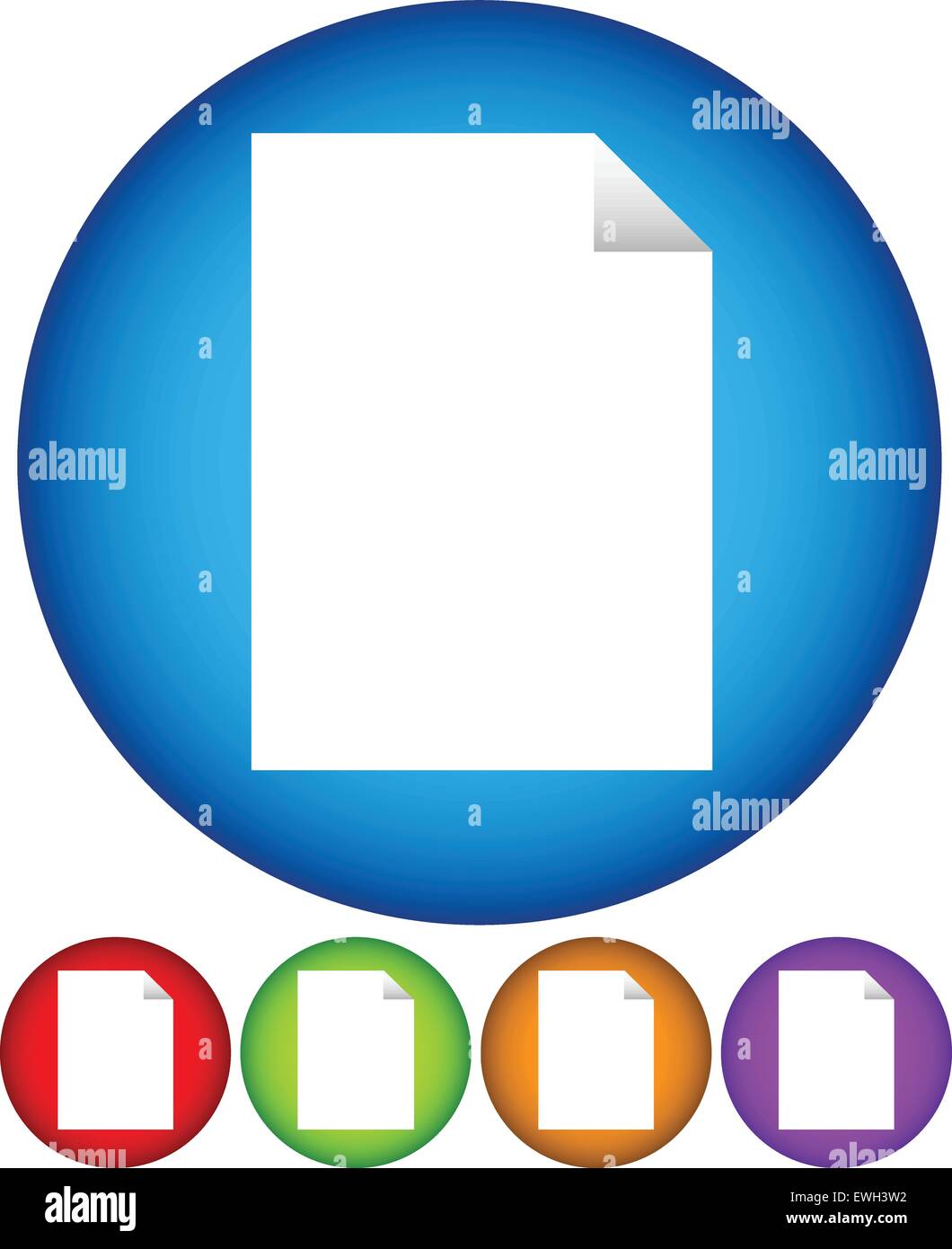 Paper with folding corner. Clean, simple icon Stock Vector Image & Art ...