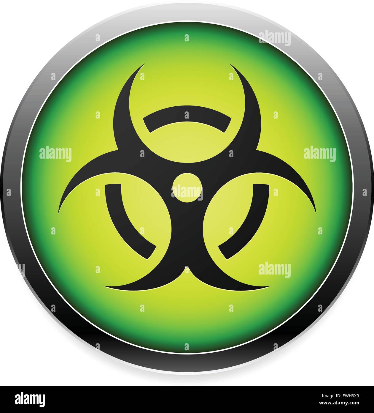 Quarantine, contamination, bio-hazard symbol, sign, icon in green ...