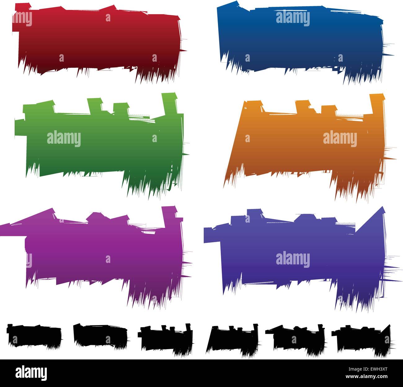 Geometric shapes. Banner backgrounds. Grungy banners Stock Vector Image ...