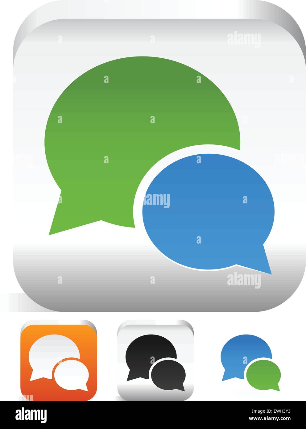 Speech bubbles, talk bubbles, speak bubbles. Vector icons. dialogue ...