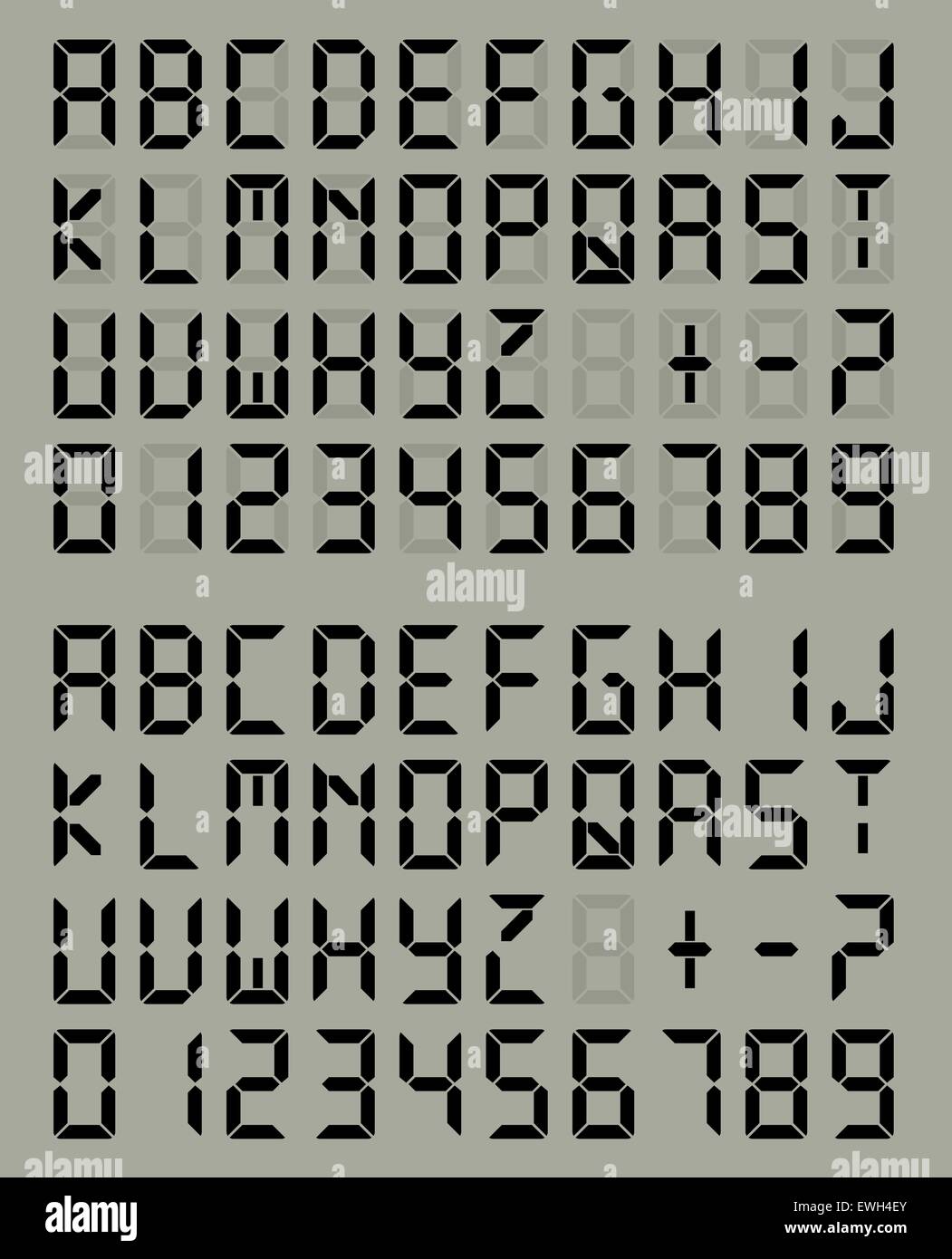 Liquid crystal display digital numbers Stock Vector Images - Alamy