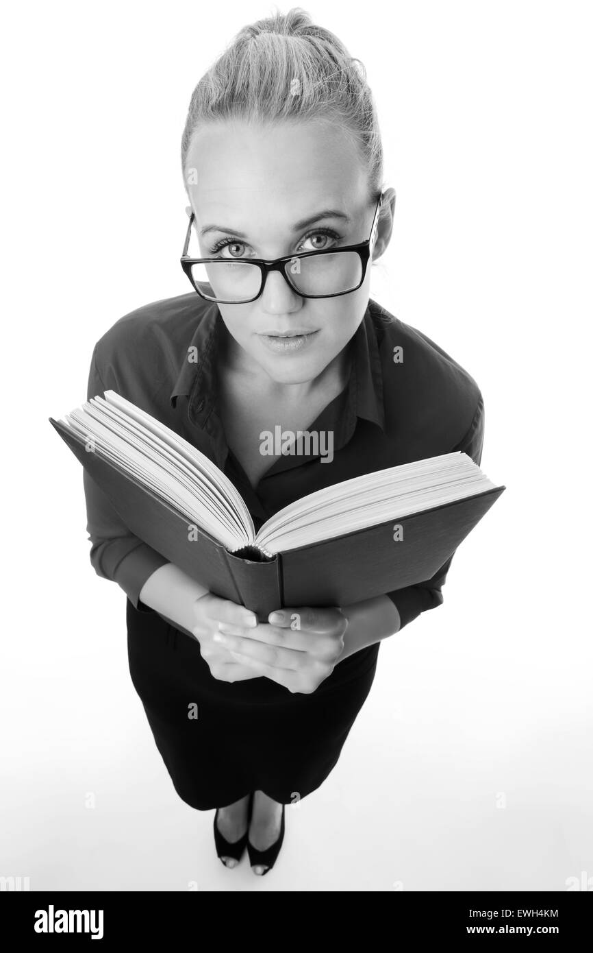 Businesswoman book Black and White Stock Photos & Images - Alamy