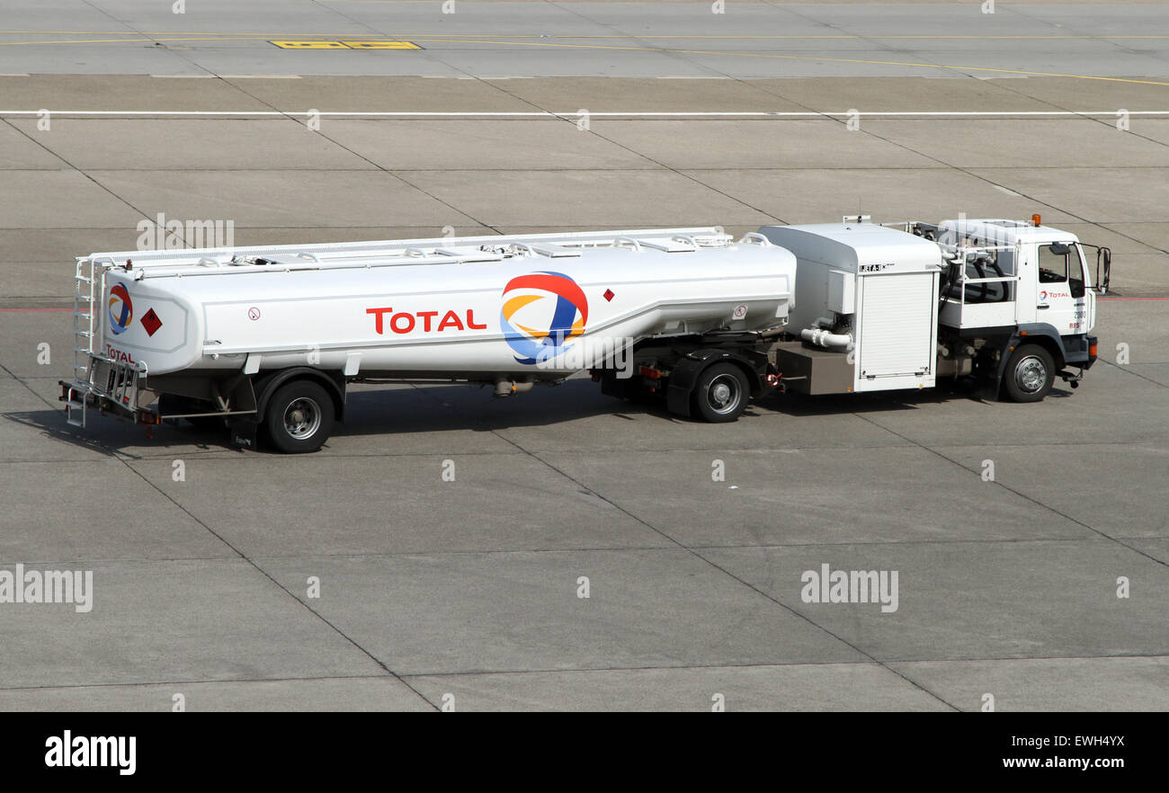 Berlin, Germany, airfield tanker company Total on the apron Stock Photo ...