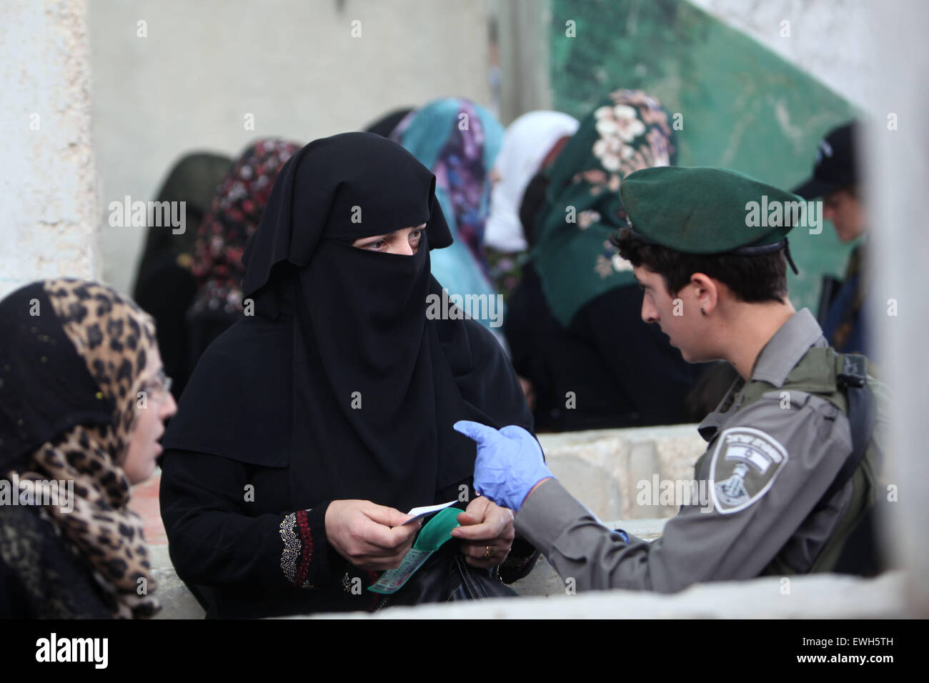Bethlehem, Israeli-controlled Bethlehem checkpoint on the outskirts of ...