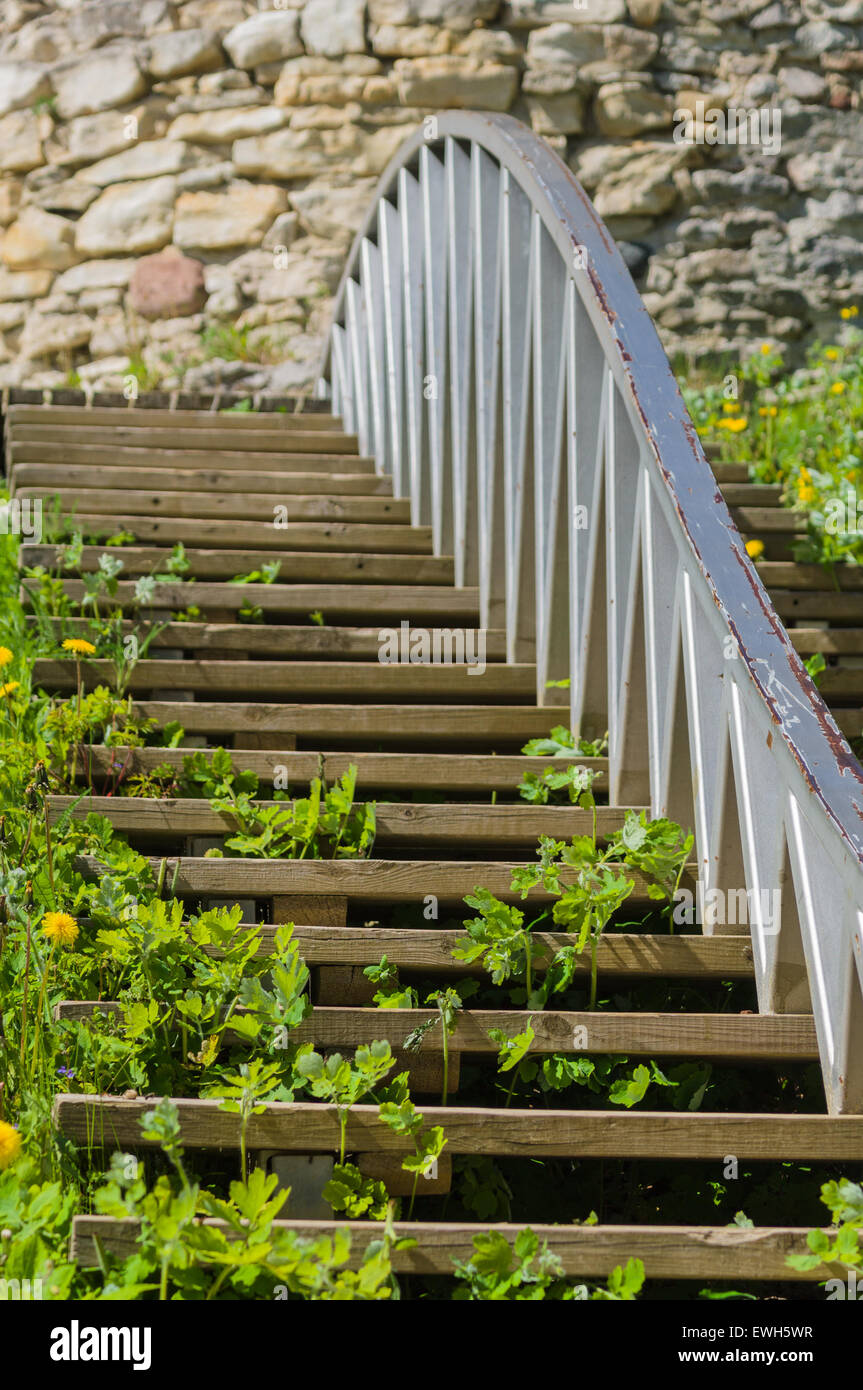 Medieval wooden staircase hi-res stock photography and images - Alamy