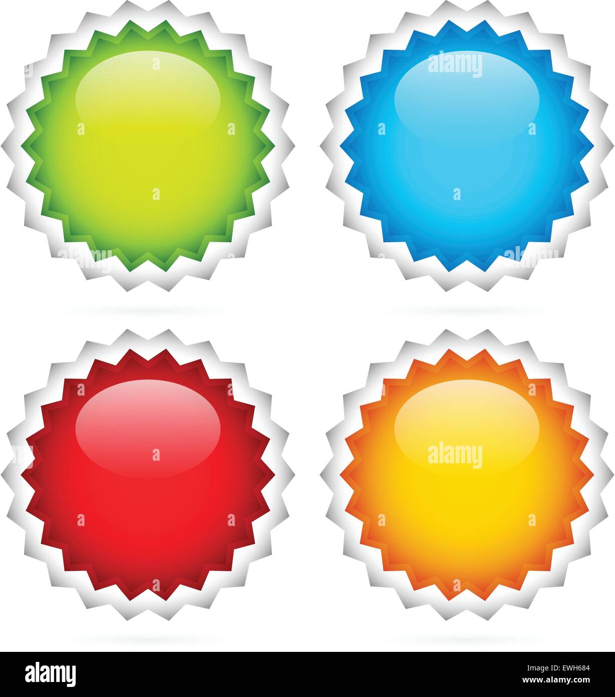 Colorful badges, starburst, flash shapes Stock Vector Image & Art - Alamy