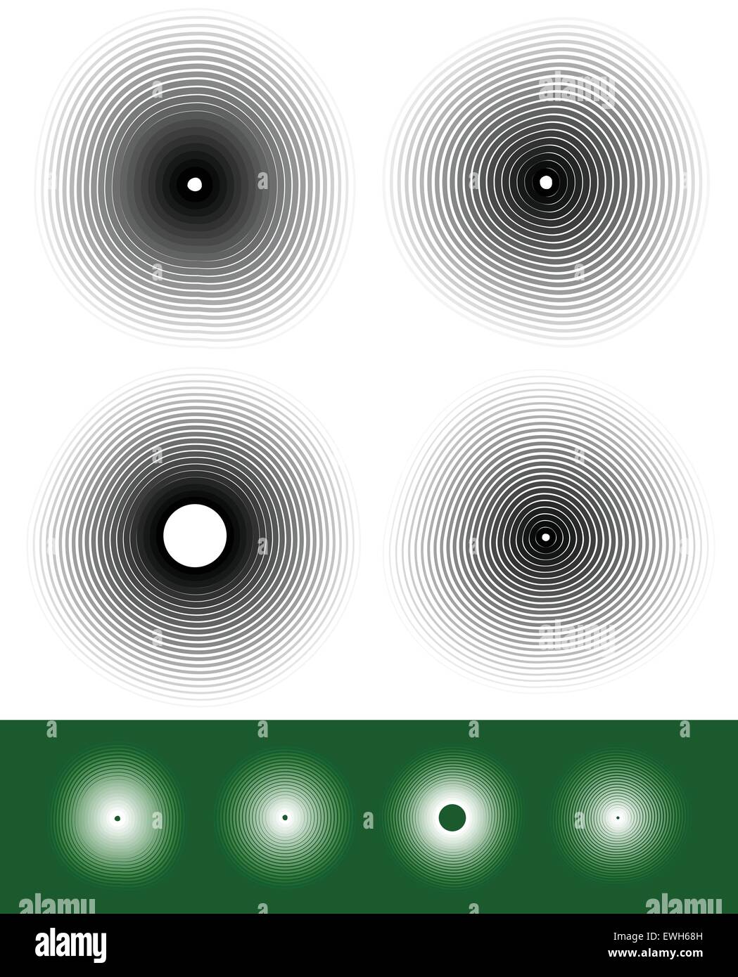 Concentric circles with deformation and effect Stock Vector Image & Art ...