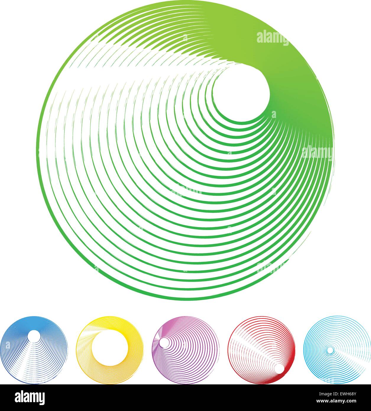 Abstract green concentric circle rings Stock Vector Images - Alamy