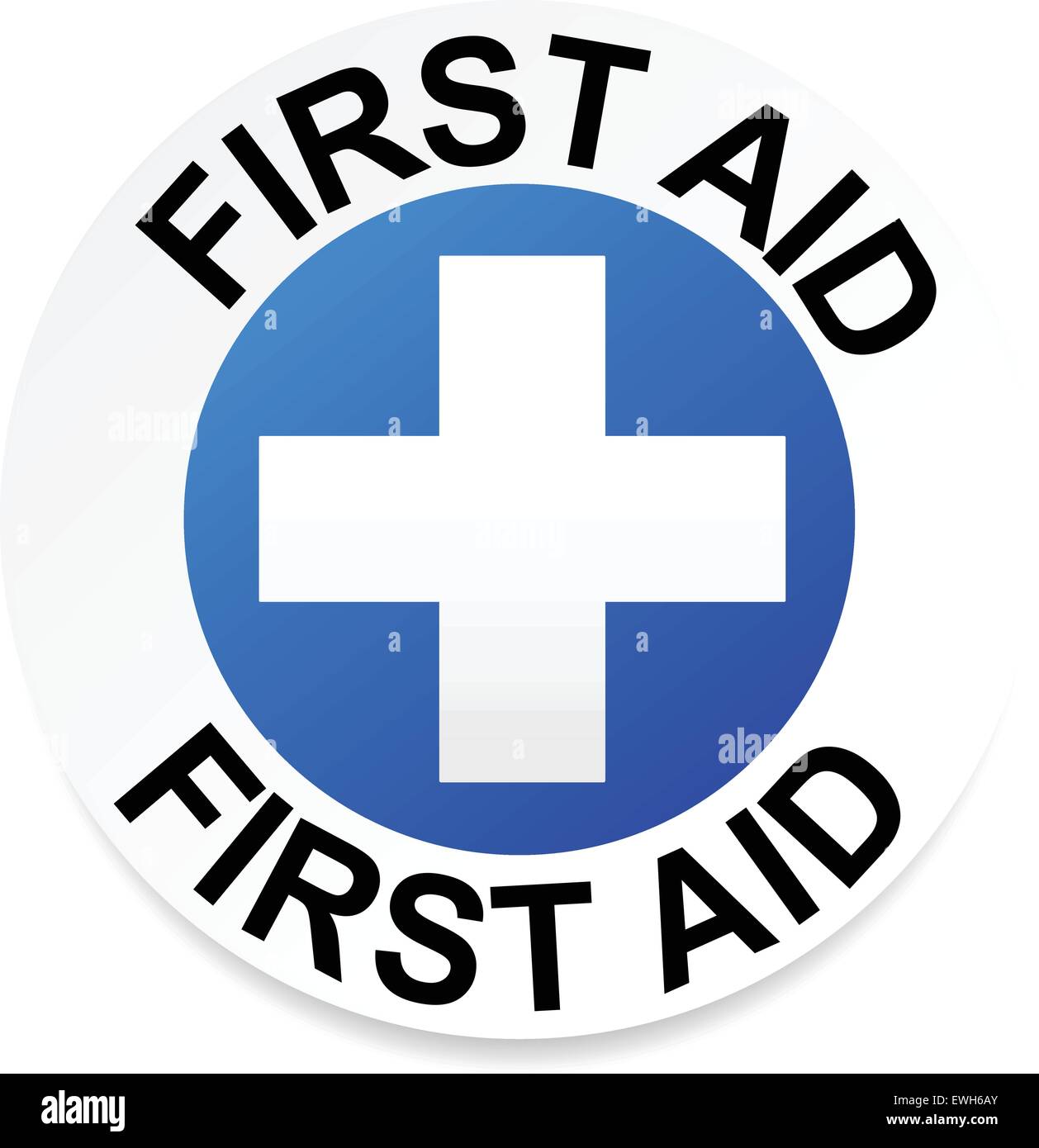 First Aid badge with white cross over color Stock Vector Image & Art ...