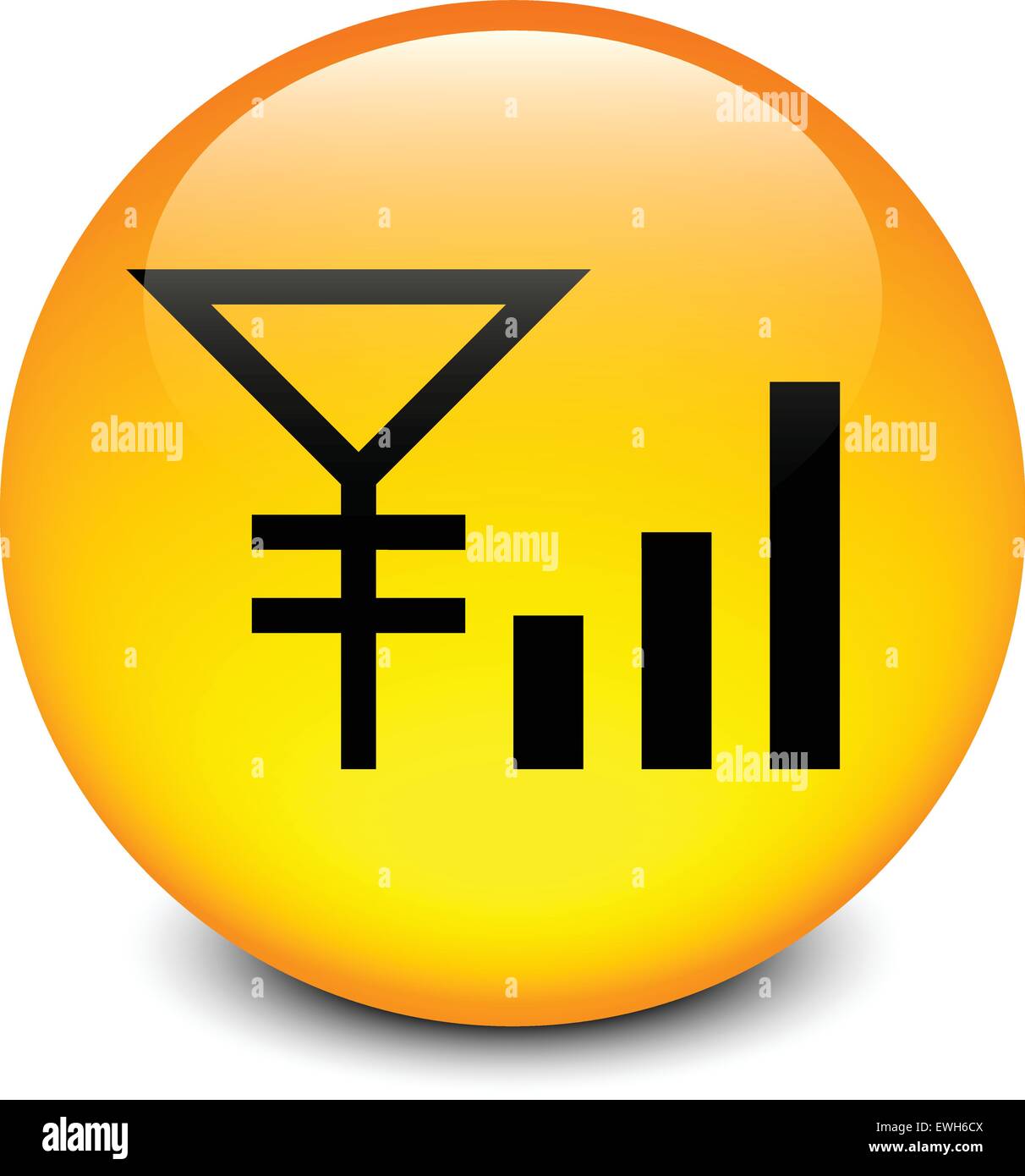 Classic signal strength symbol on glossy sphere Stock Vector Image ...