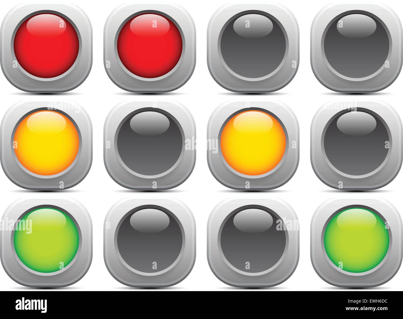 Traffic light, signal, semaphore or control lights vector illustration ...