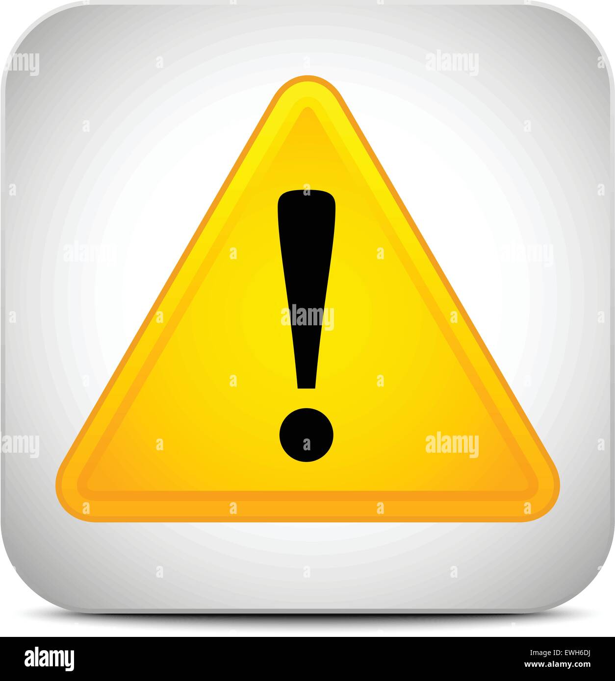 Triangle warning sign with exclamation point. Forewarn, caution ...