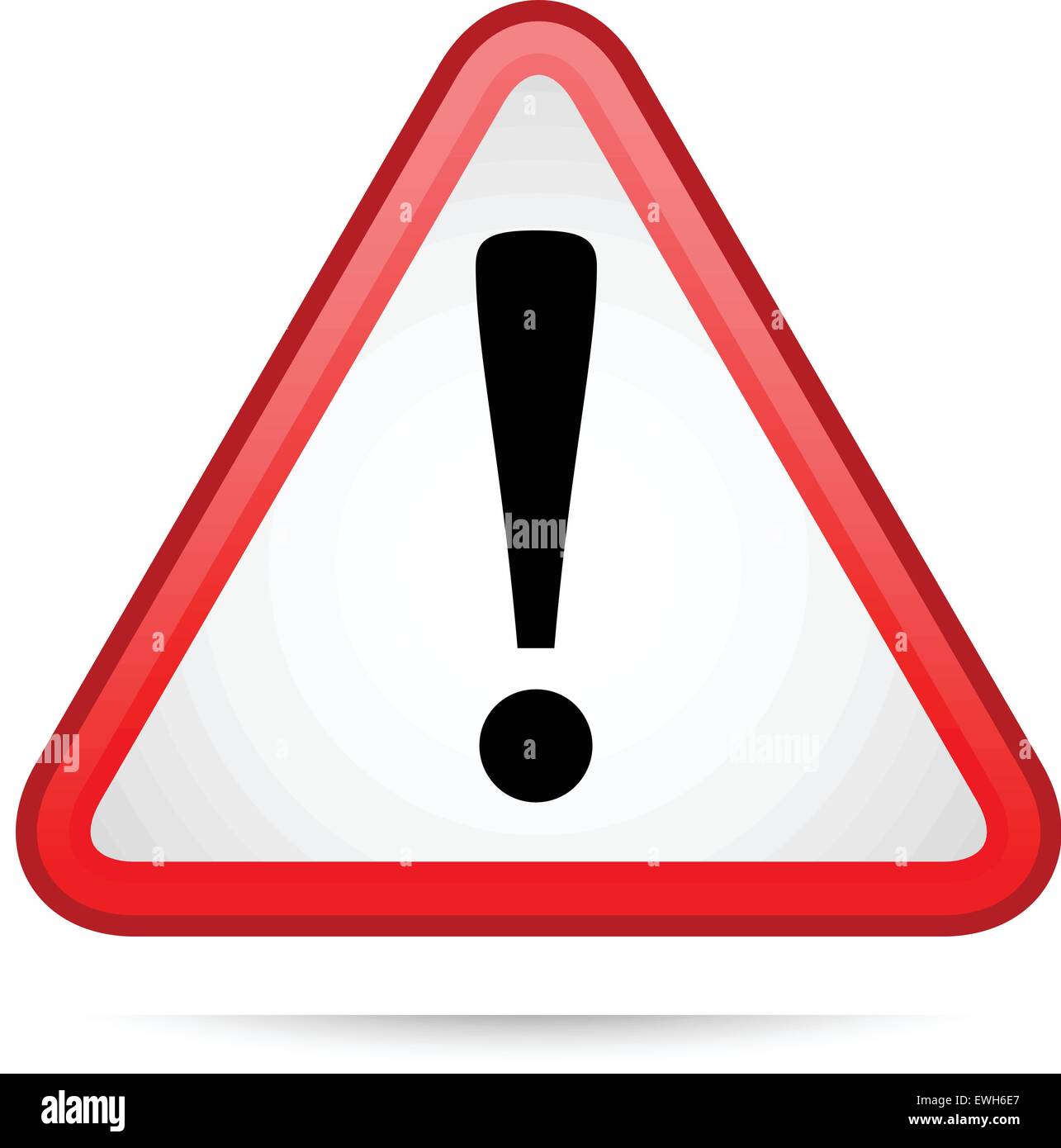 Triangle warning sign with exclamation point. Forewarn, caution ...