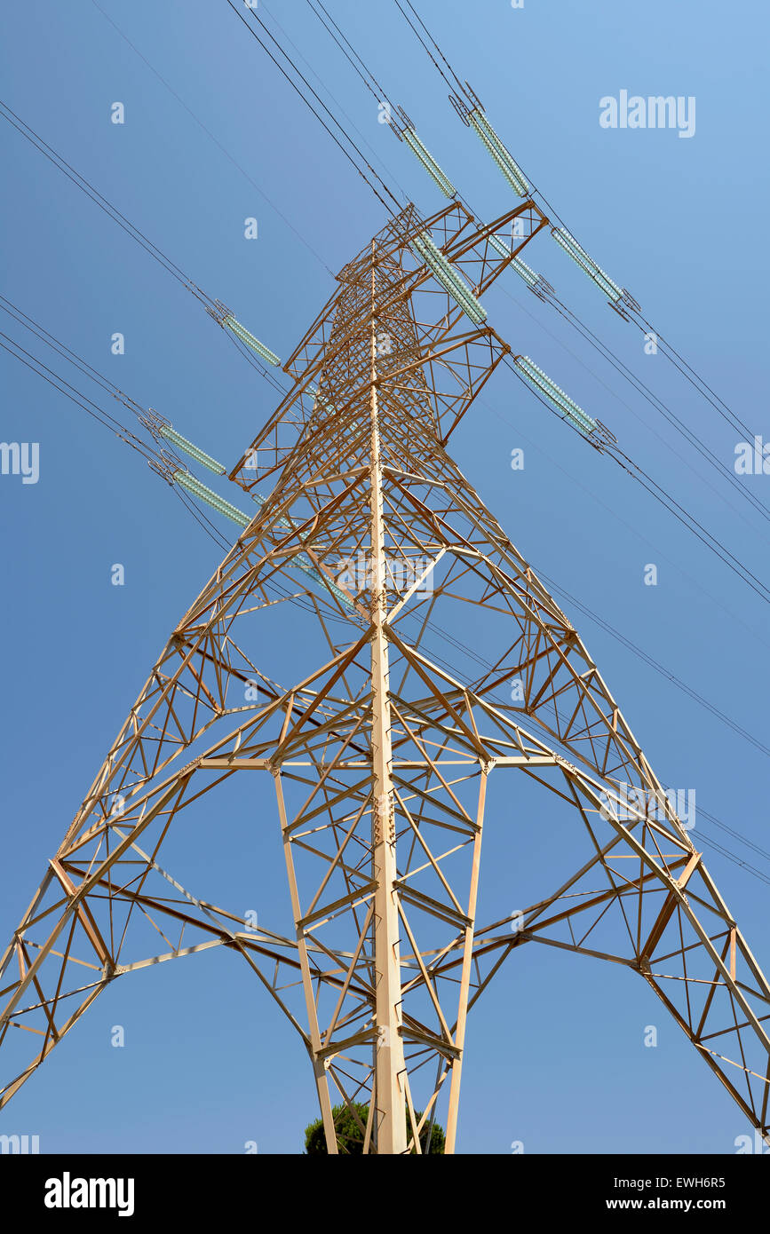 High voltage pylon Stock Photo - Alamy