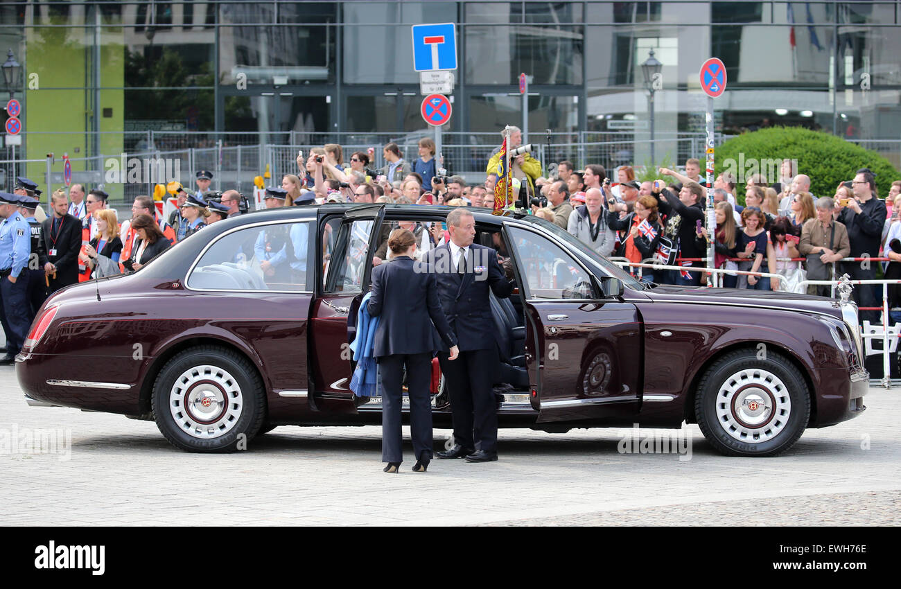 Berlin, Germany. 26th June, 2015. A Bentley awaits the arrival of ...