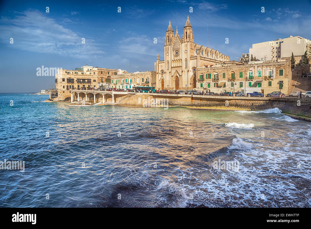 Neo-Gothic church of Our Lady of Mount Carmel (Balluta parish church ...
