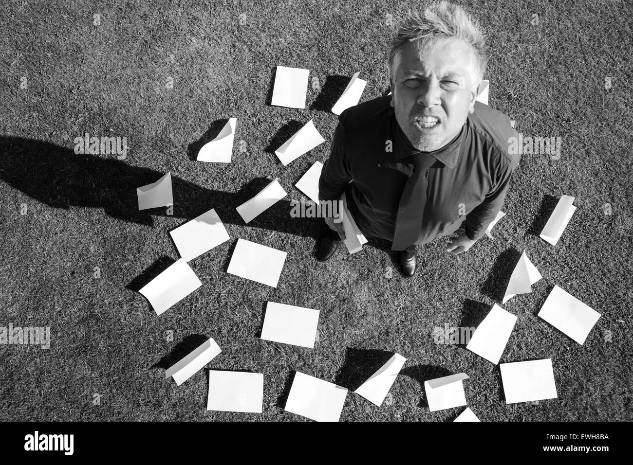 Blank expression man standing Black and White Stock Photos & Images - Alamy