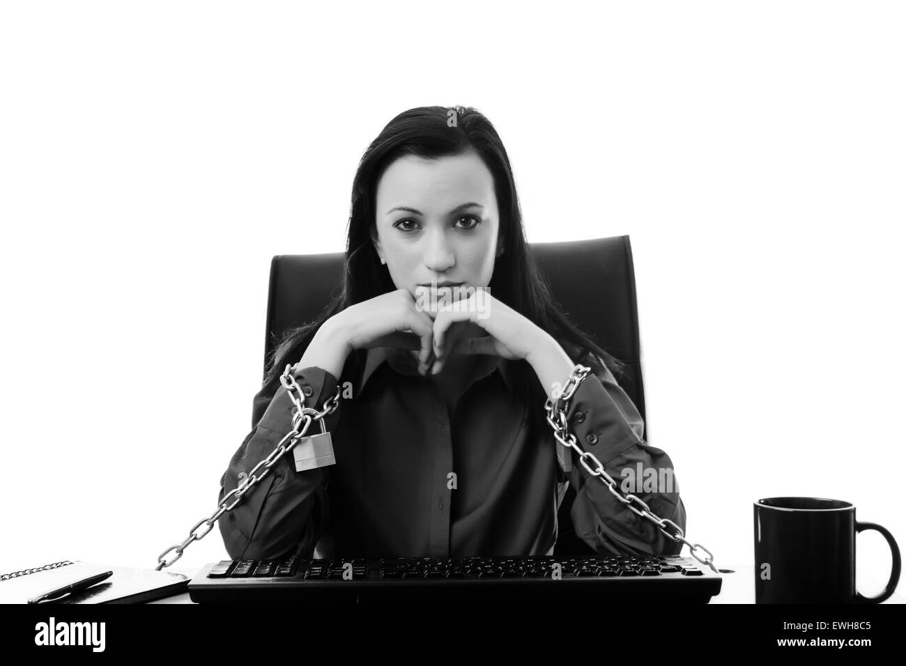 Chained woman Black and White Stock Photos & Images - Alamy