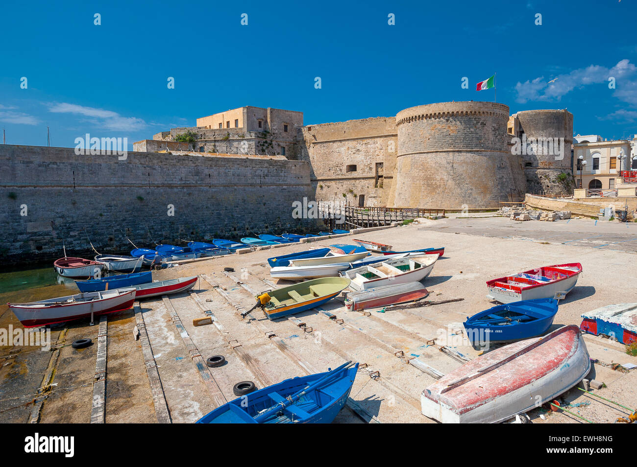 Italy Apulia Salento Gallipoli the castle Stock Photo - Alamy