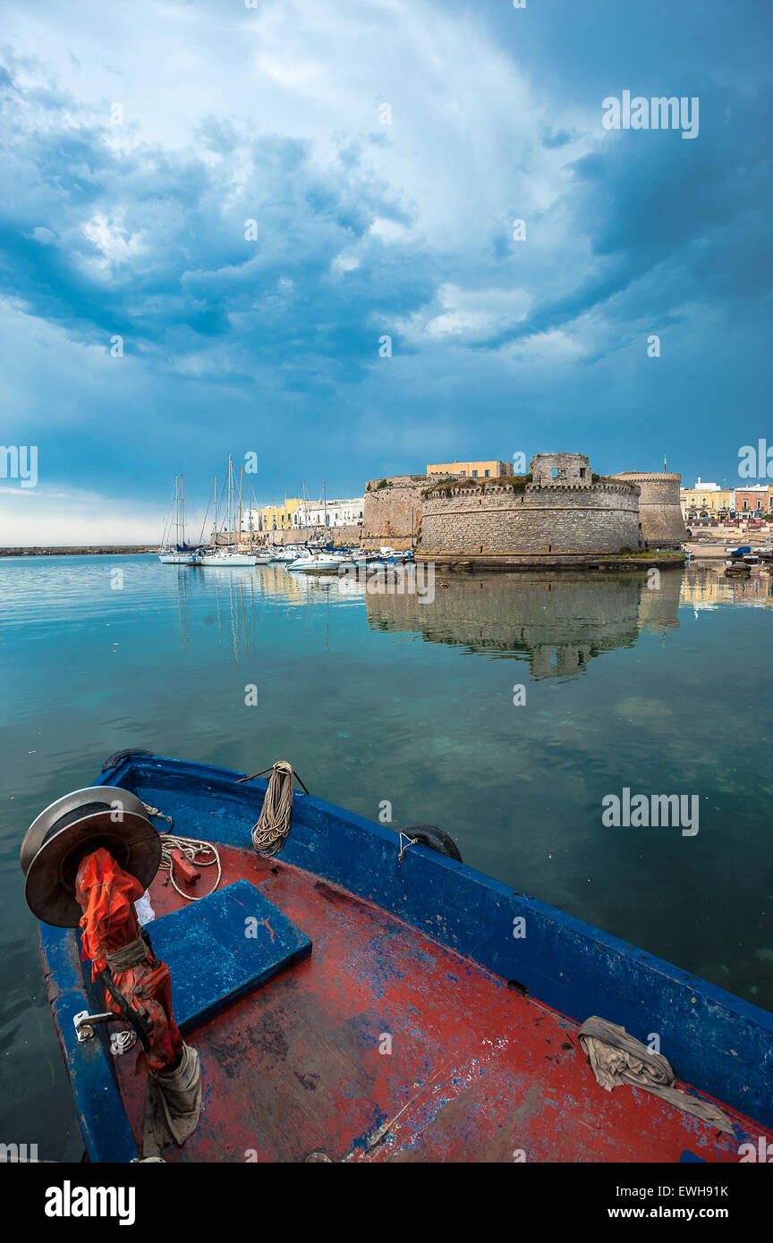 Italy Apulia Salento Gallipoli castle Stock Photo - Alamy