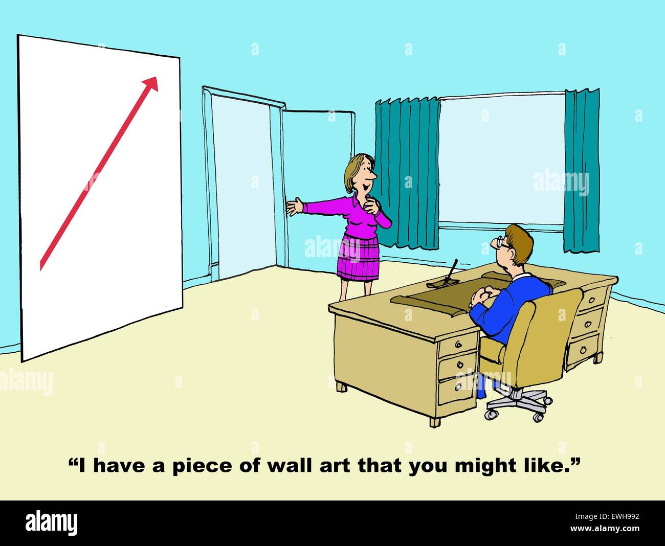 Business cartoon successful sales growth hi-res stock photography and ...